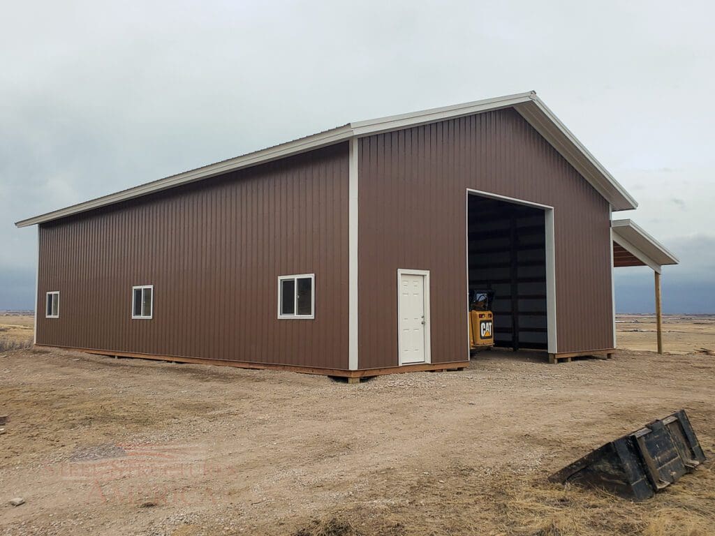 40x60x16 with 12x60 Lean-to | Steel Structures America