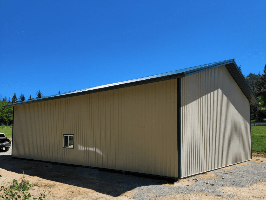 #12845 - 40 x 60 x 16 Post Frame Garage in Sagle, Idaho | Steel ...