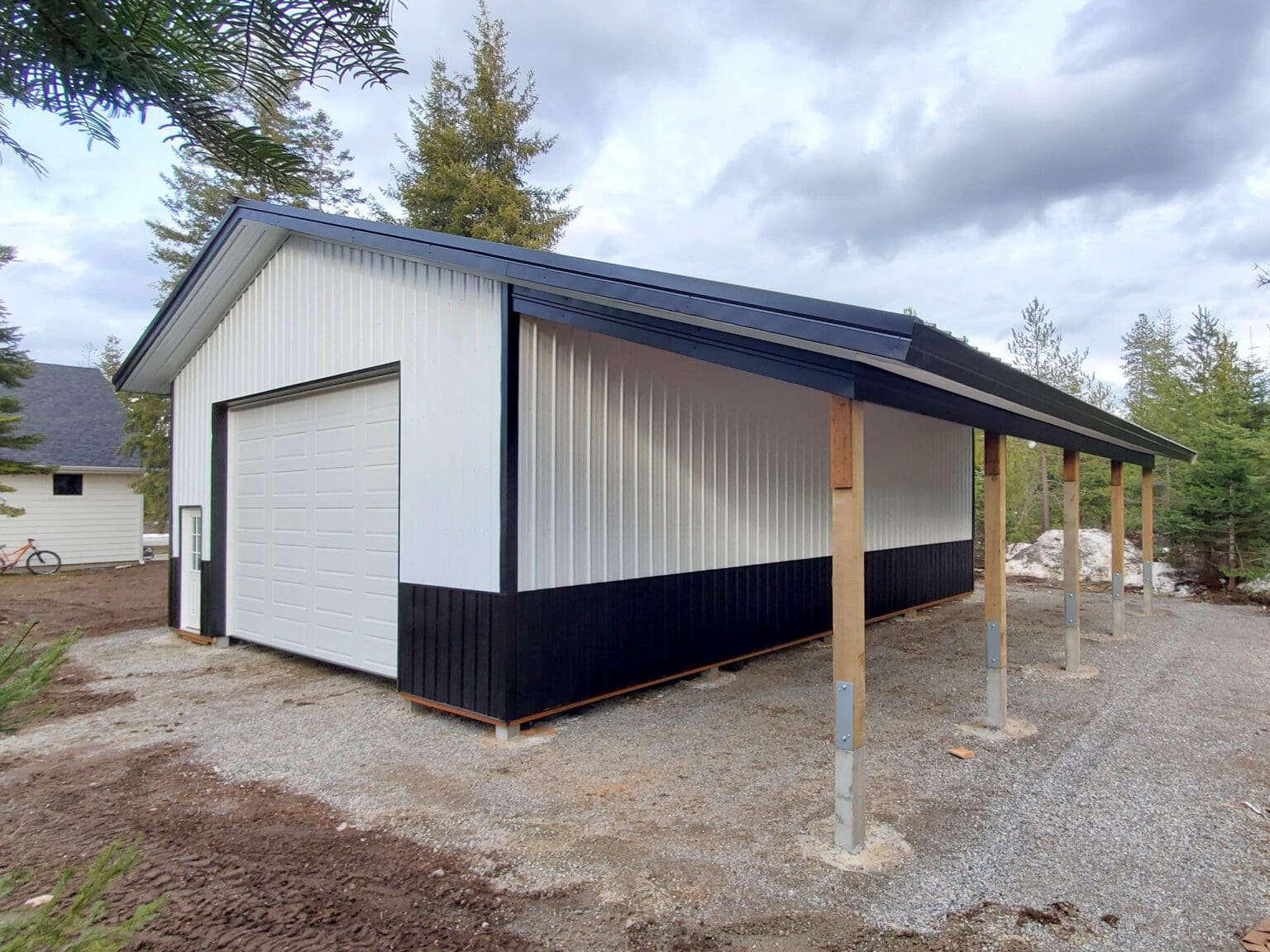 #13587 - 30 x 40 x 14 Pole Barn Shop with Lean-to in Rathdrum, ID ...