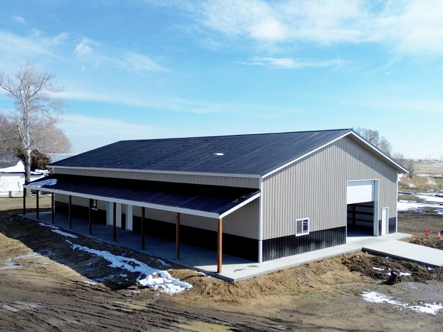 #13737 - 52 x 96 x 16 Pole Barn with Lean-to in Johnstown, CO | Steel ...