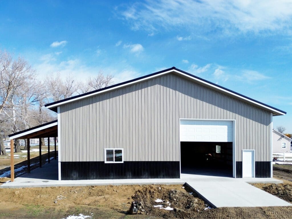#13737 - 52 x 96 x 16 Pole Barn with Lean-to in Johnstown, CO | Steel ...
