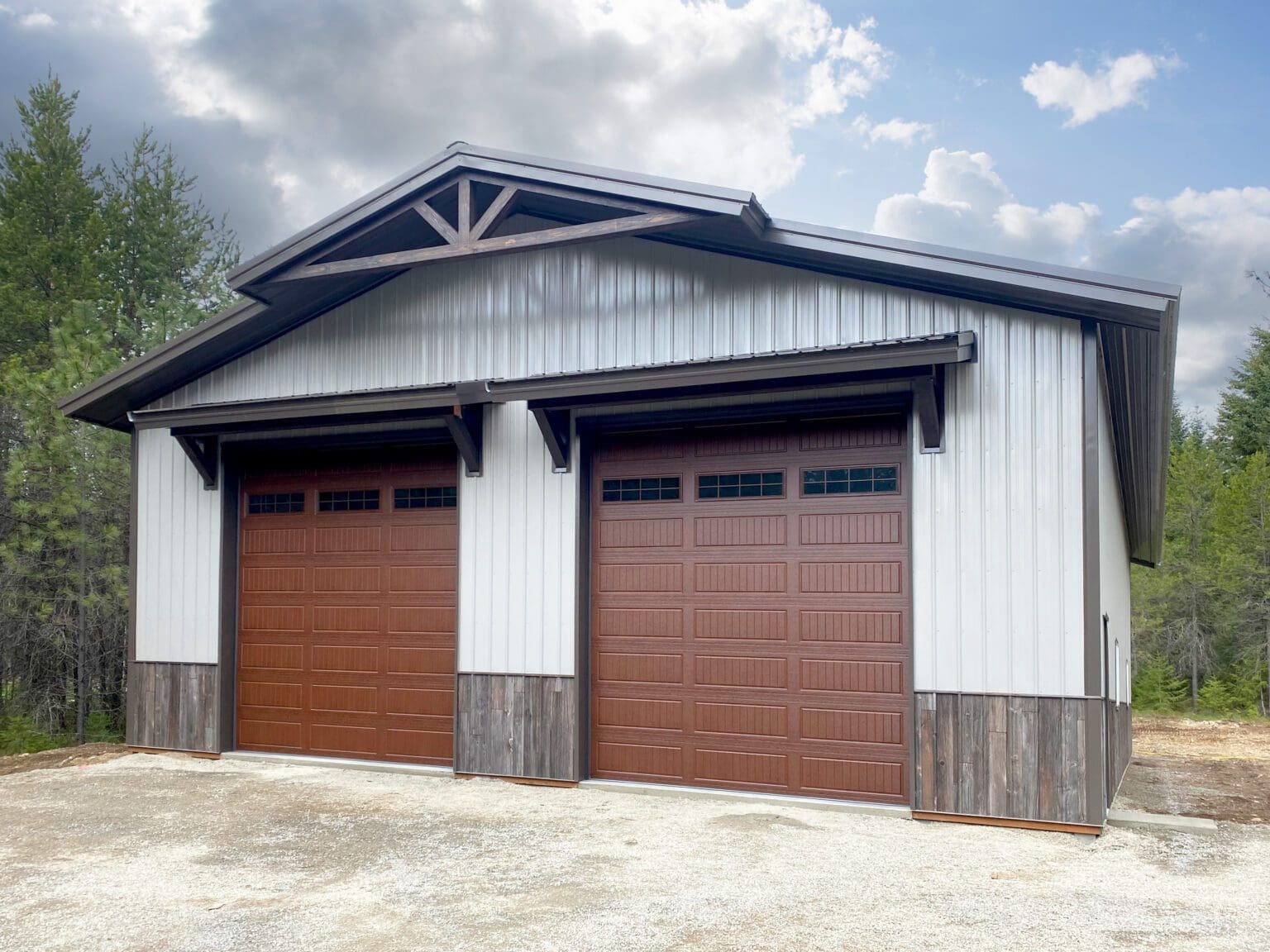 #13818 - 40 x 60 x 16 Pole Barn Shop in Rathdrum, ID | Steel Structures ...