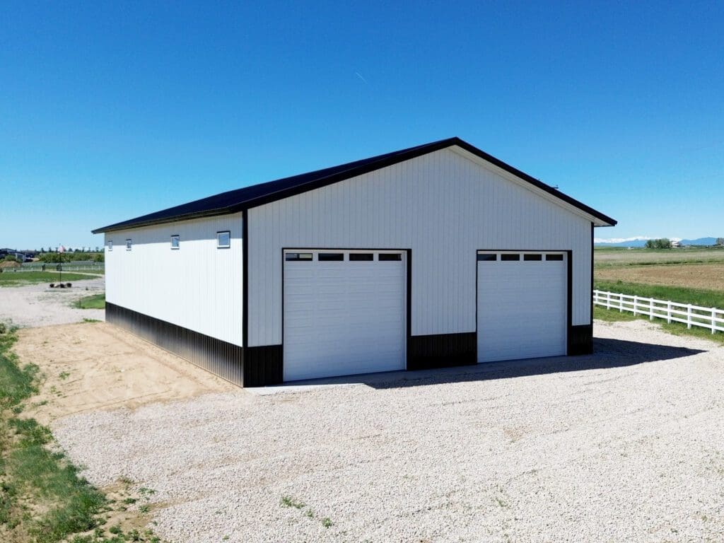 #13724 - 50 x 80 x 18 Pole Barn Shop in Fort Lupton, CO | Steel ...