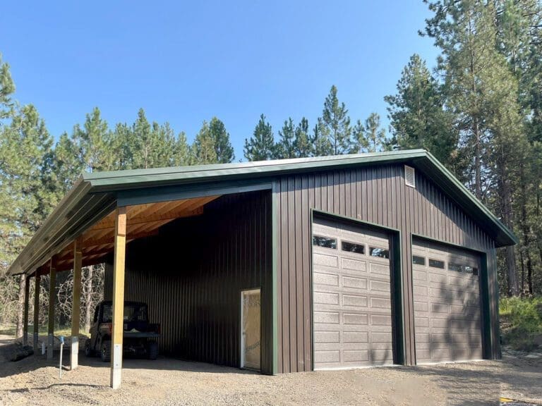 #13812 - 36 x 48 x 16 Shop with 12 x 48 x 11 Open Lean-to in Harrison ...