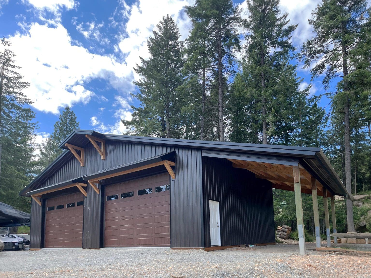 #13728 - 48 x 30 x 14 Modern Pole Barn Garage in Coeur d'Alene, ID ...