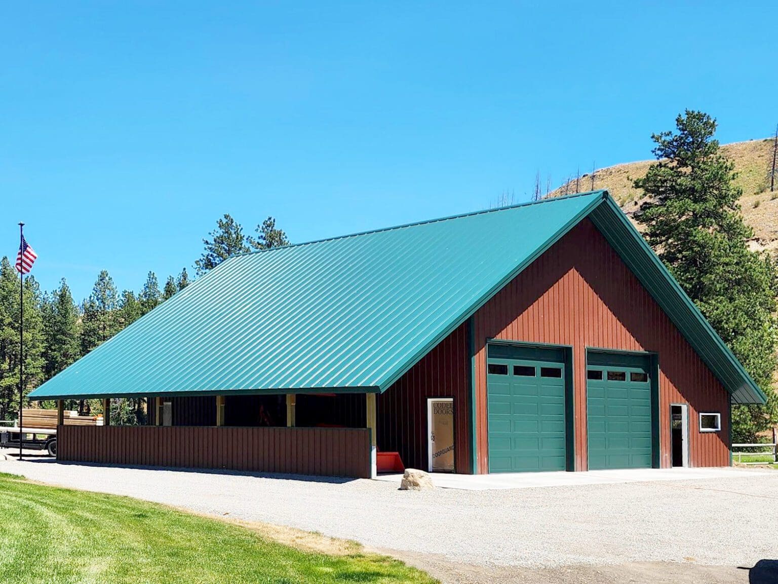 #13668 - 30 x 50 x 16 Barn & Garage with Two Lean-Tos in Carlton, WA ...