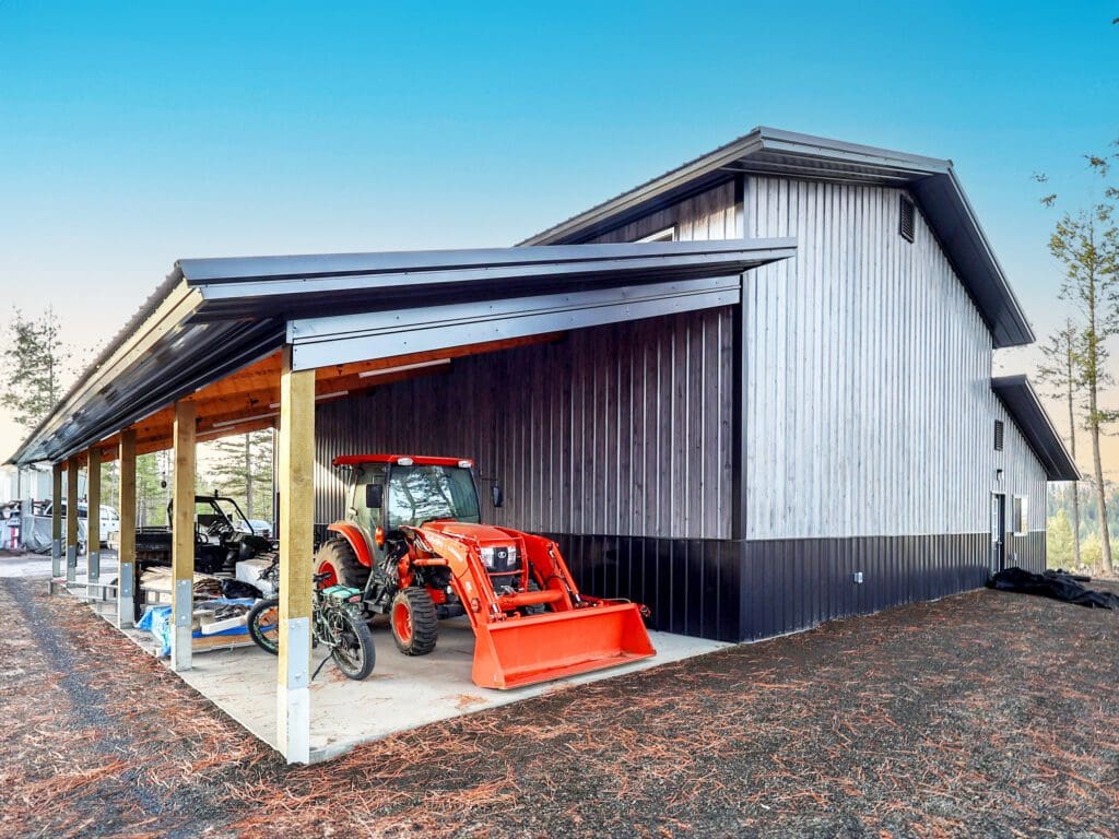 #13675 - 30 x 50 x 18 Monitor Style Hobby Shop with Two Lean-tos in Spokane, WA | Steel ...