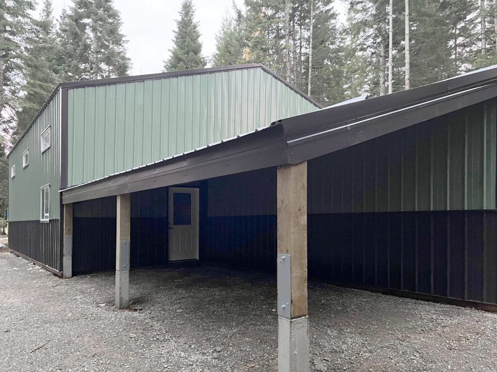 #13983 - 36 x 36 x 14 Pole Barn Shop with a 24 x 24 x 10 Front Garage ...