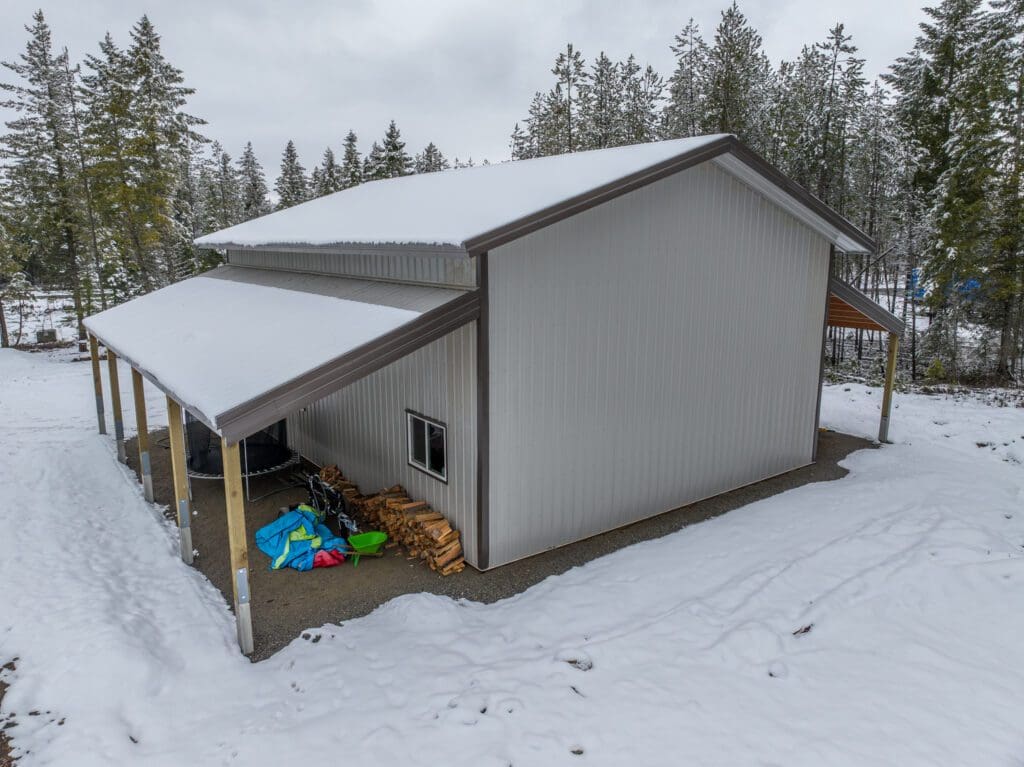 #14000 - 30X40X16 Pole Barn with (2)12X40X9 Open Lean-tos in Rathdrum ...