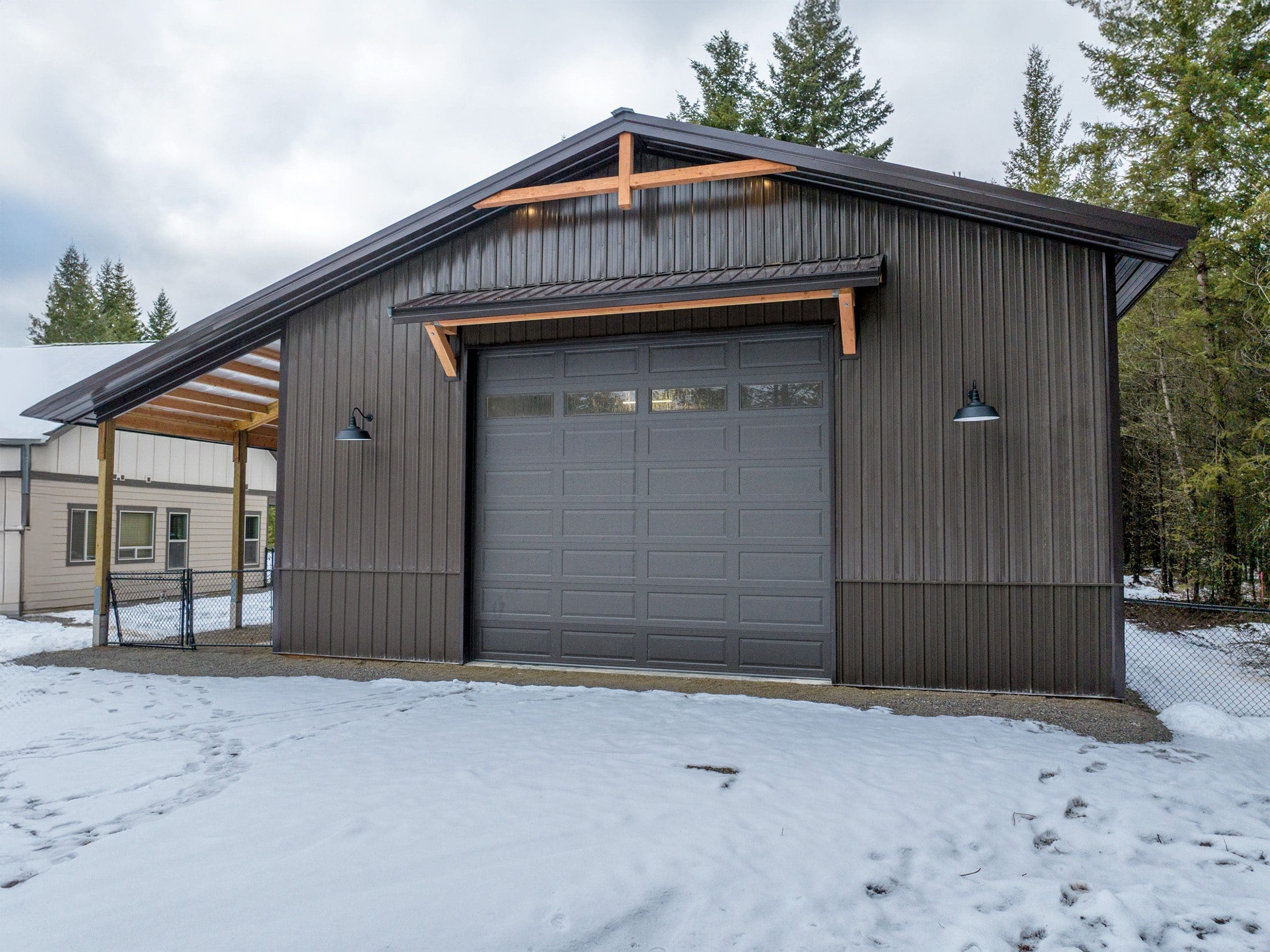 #14069 - 36x50x16 Shop with Open Lean-to in Rathdrum, ID | Steel ...