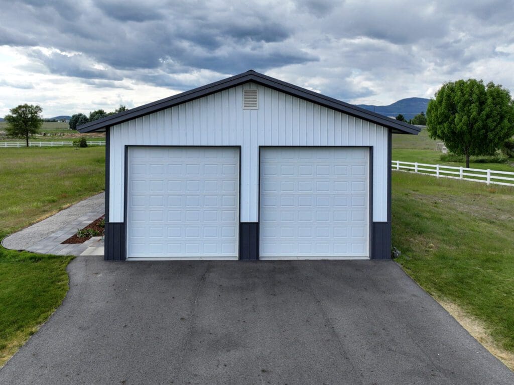 #13797 - 36 x 48 x 16 Metal Garage with 14 x 48 x 11 Lean-to and 4 x 4 ...