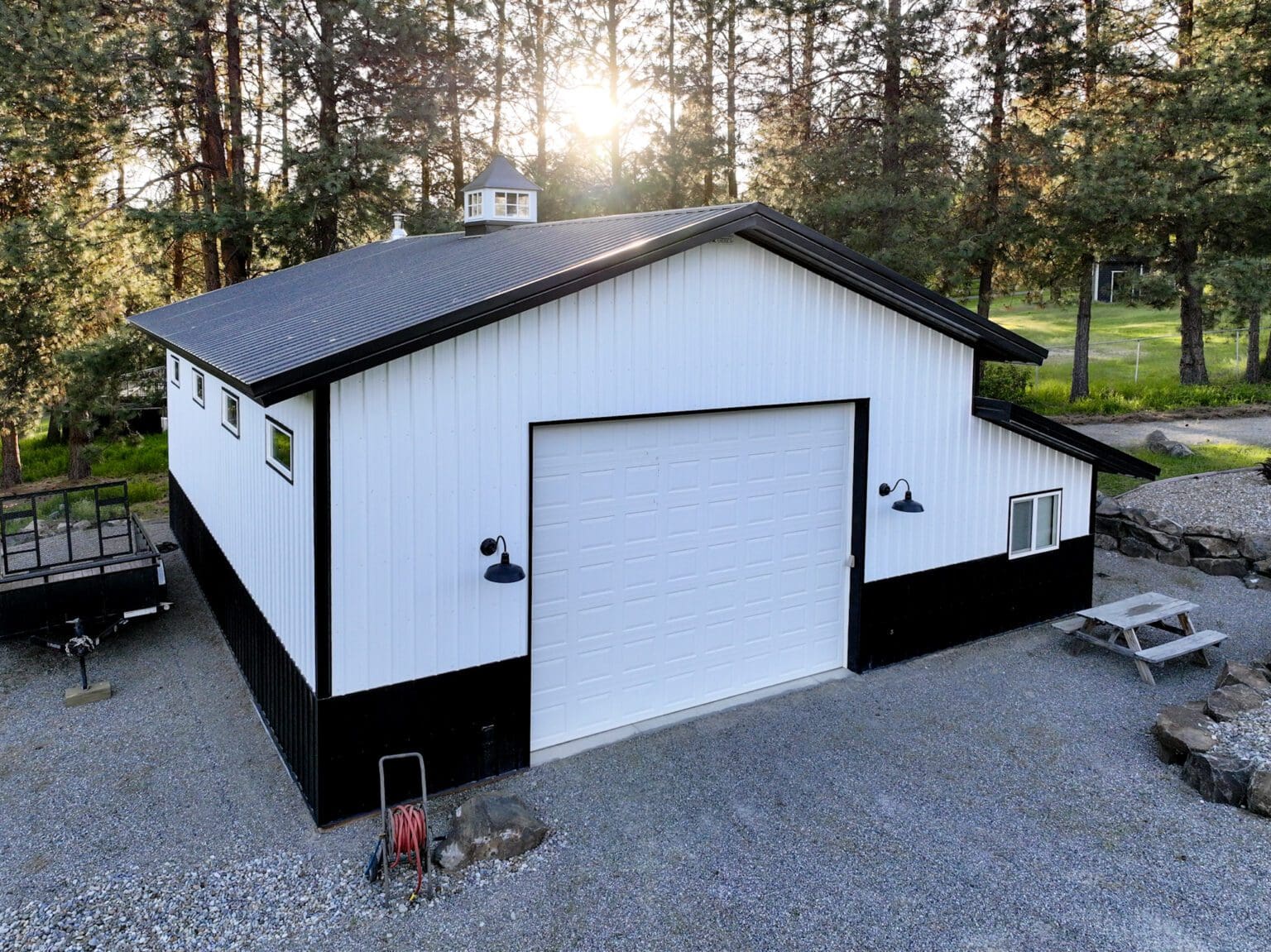 #13818 - 40 x 60 x 16 Pole Barn Shop in Rathdrum, ID | Steel Structures ...