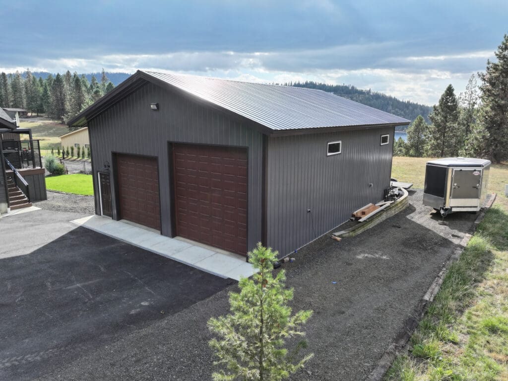 #12730 - 32x40x14 Modern Gable Shop in Harrison, ID | Steel Structures ...