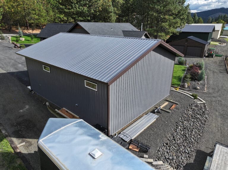 #12730 - 32x40x14 Modern Gable Shop in Harrison, ID | Steel Structures ...