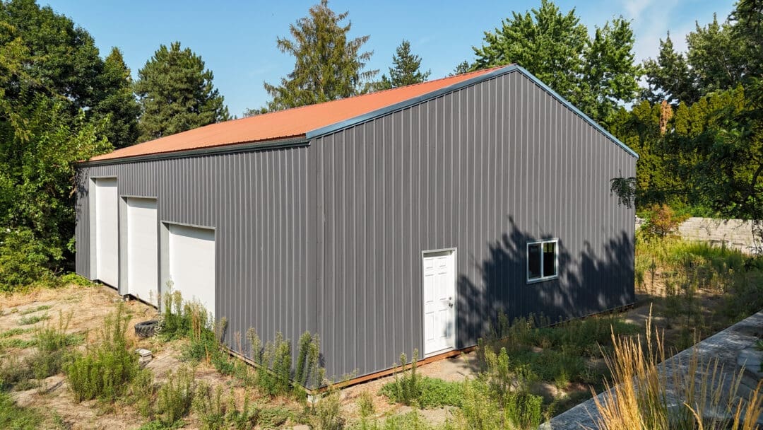 #12557 - 36 x 55 x 14 Residential Post-Frame Shop in Pasco, WA | Steel ...