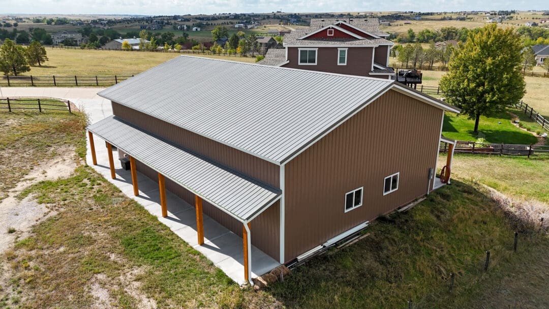 #12760 - 40x60x16 Post-Frame Shop With Lean-To in Parker, CO | Steel ...
